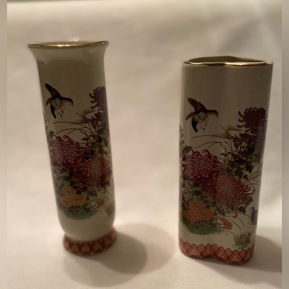 Shibata | Accents | Vintage Shibata Fine Porcelain Painted Floral Quail ...